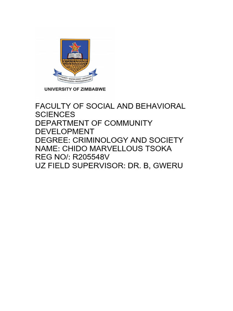 Chido Final Report COMPLETE | PDF | Crimes | Crime & Violence