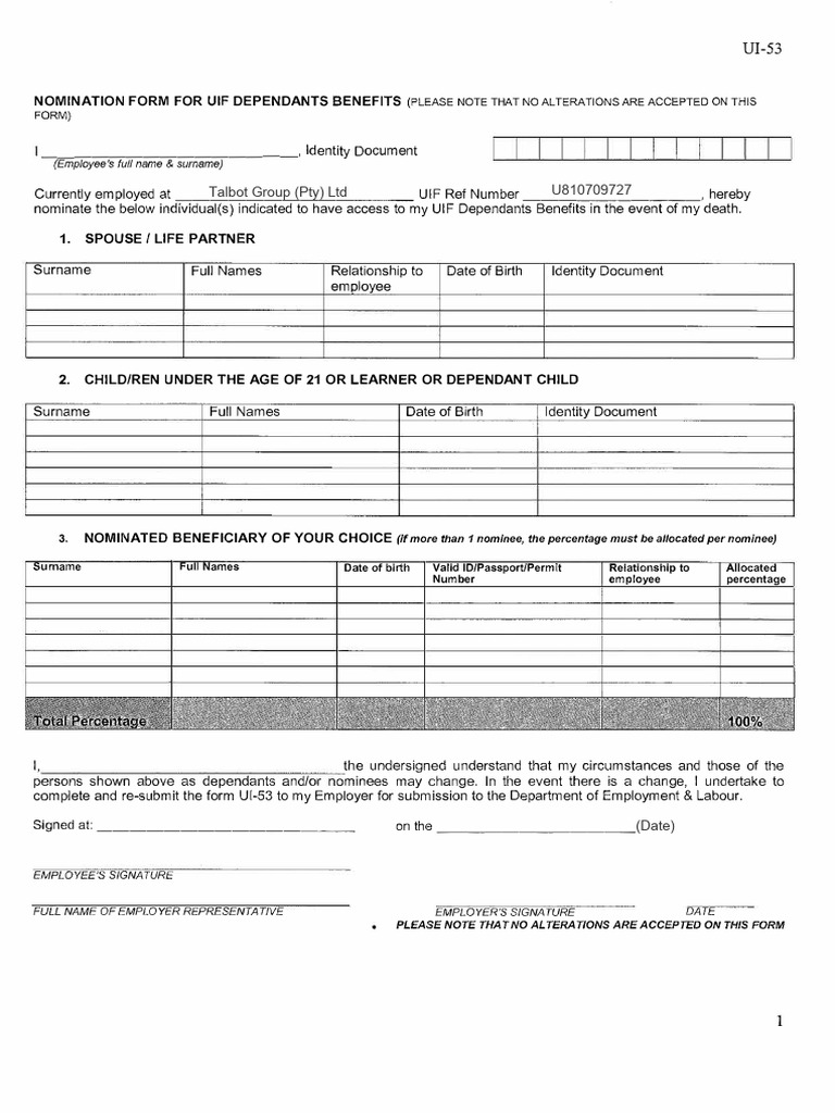 UI53 - Talbot Group (Pty) LTD | PDF