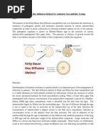 Kirby-Bauer Disk Diffusion Test Guide | PDF | Biology | Microbiology