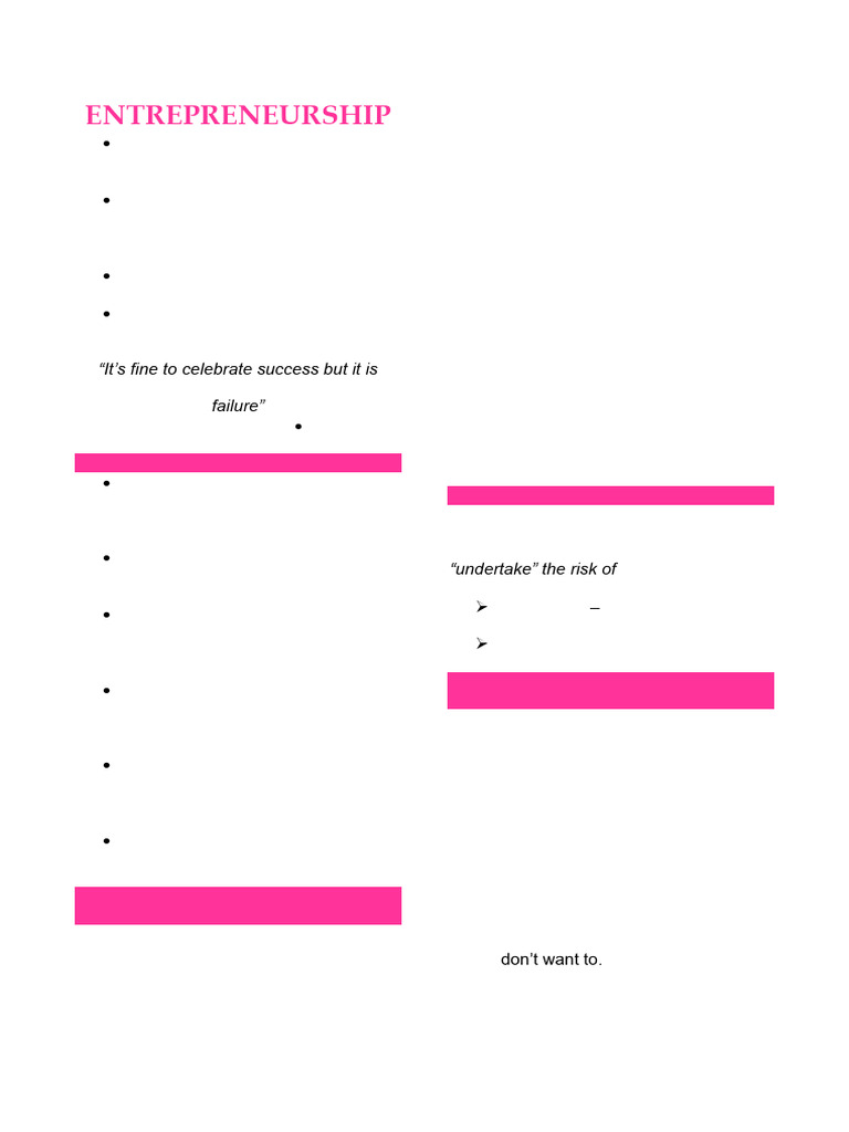 Entrepreneurship - Module I | PDF | Entrepreneurship | Business Economics