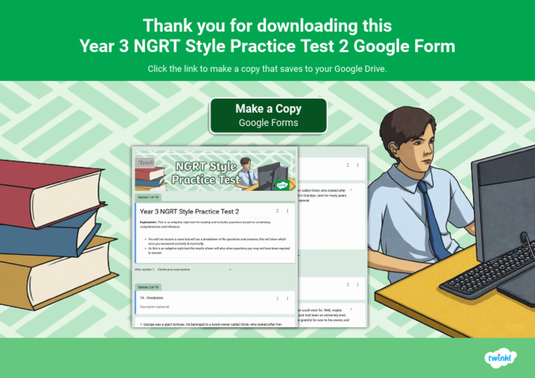Ar en 1731243965 Year 3 NGRT Style Practice Test 2 Ver 2 | PDF