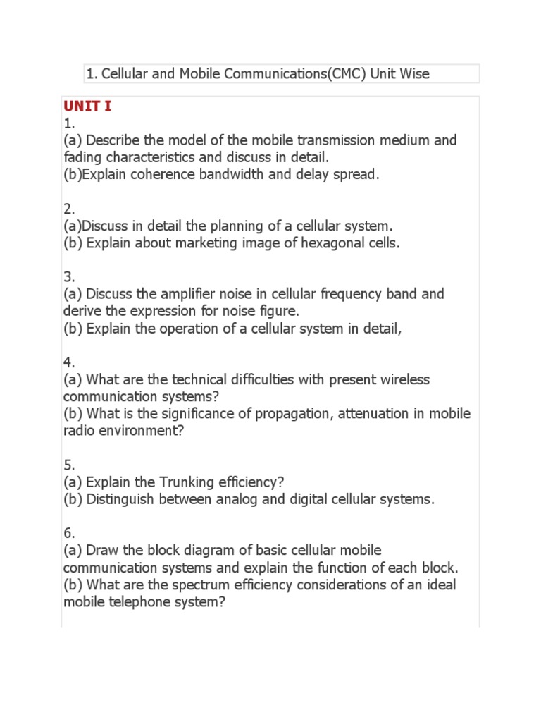 CMC 2 | PDF | Cellular Network | Radio Propagation