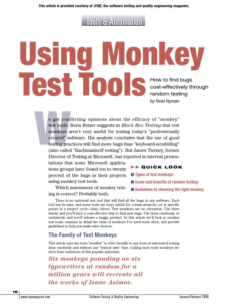 Monkey Testing | PDF | Software Bug | Software Testing