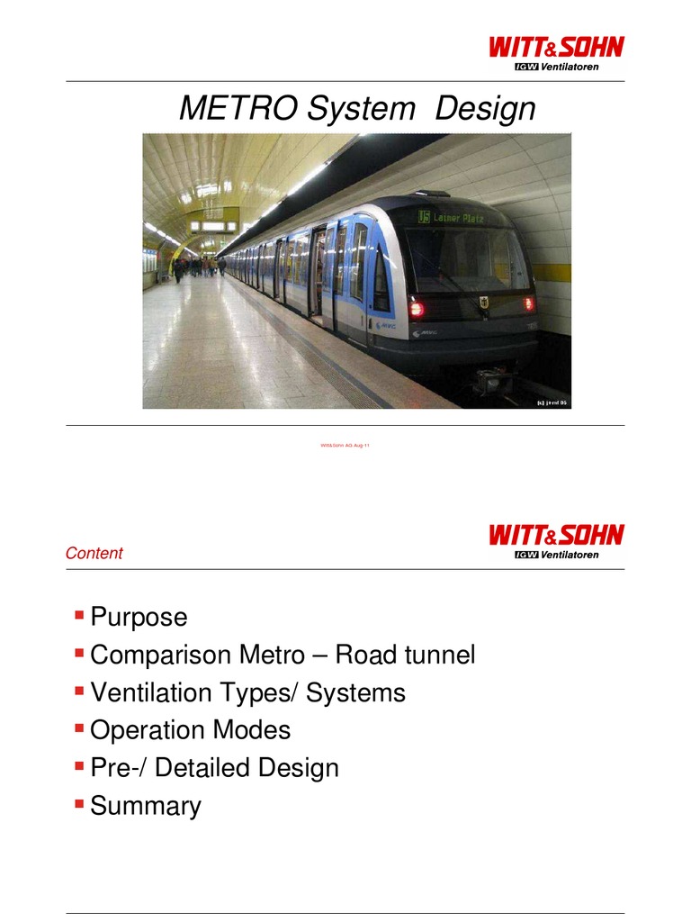 Fans For Metro Tunnel Design | PDF | Ventilation (Architecture) | Tunnel
