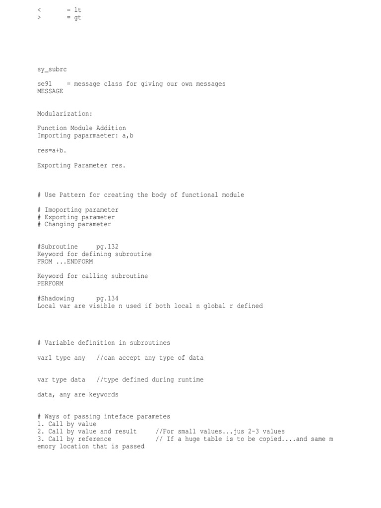 BC 400 | PDF | Subroutine | Parameter (Computer Programming)