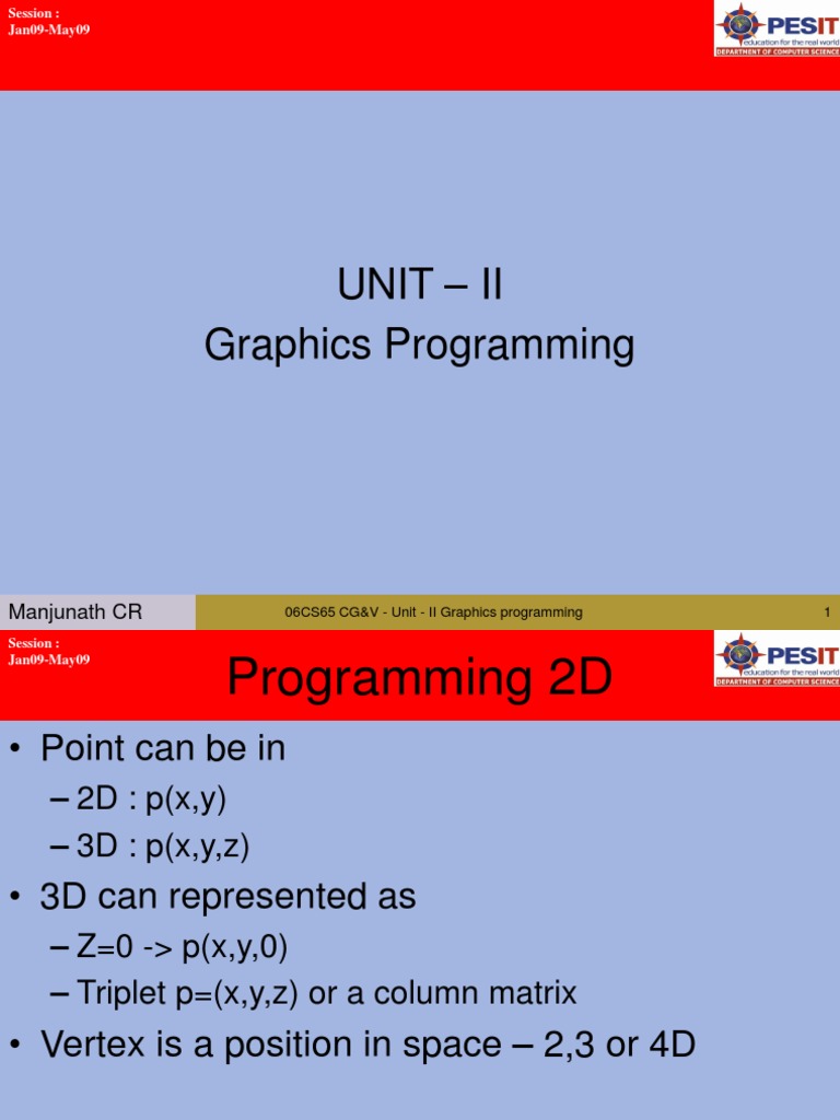 OpenGL Graphics Programming Tutorial | PDF | Computer Graphics | Polygon