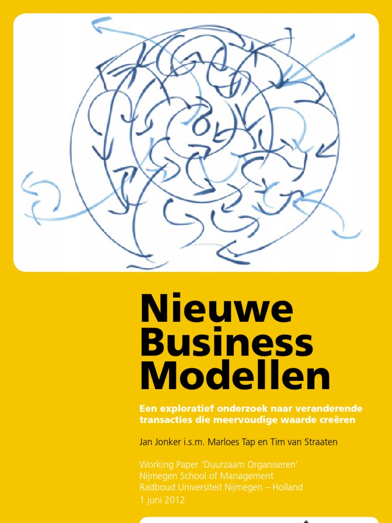 WP Nieuwe Business Modellen Jan Jonker E.A | PDF