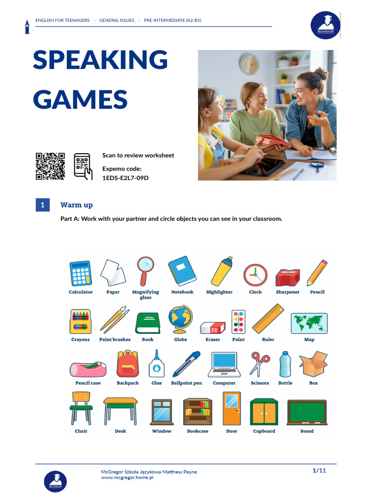 Speaking Games British English Student A2 B1 | PDF
