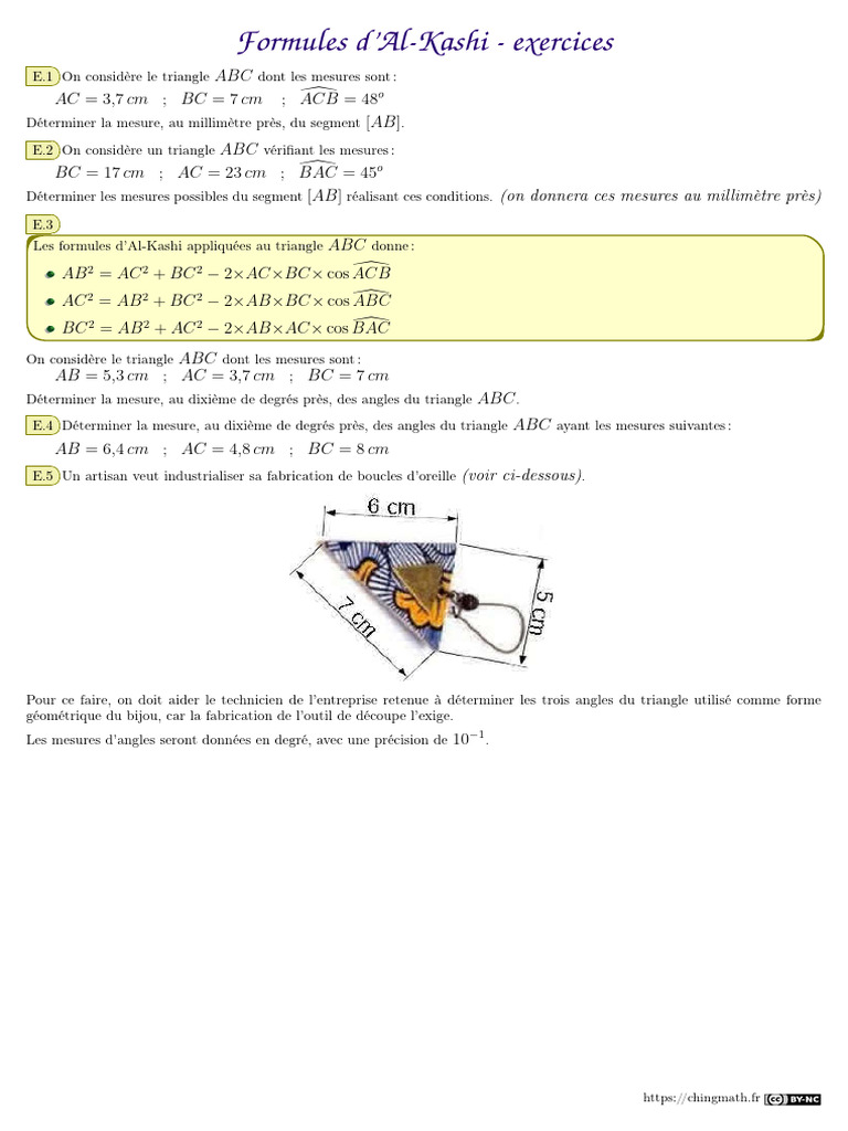 6-Exercice Al-Kashi-énoncés | PDF