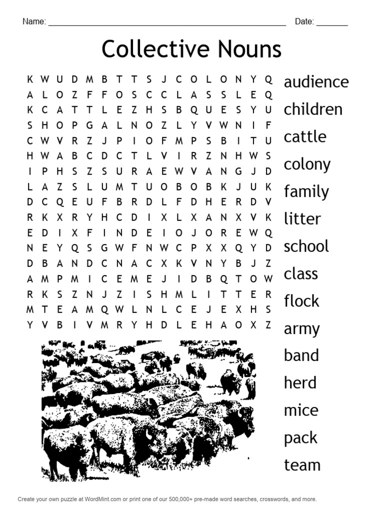 Collective Nouns d8442 63136615 | PDF | Puzzles | Games Of Mental Skill