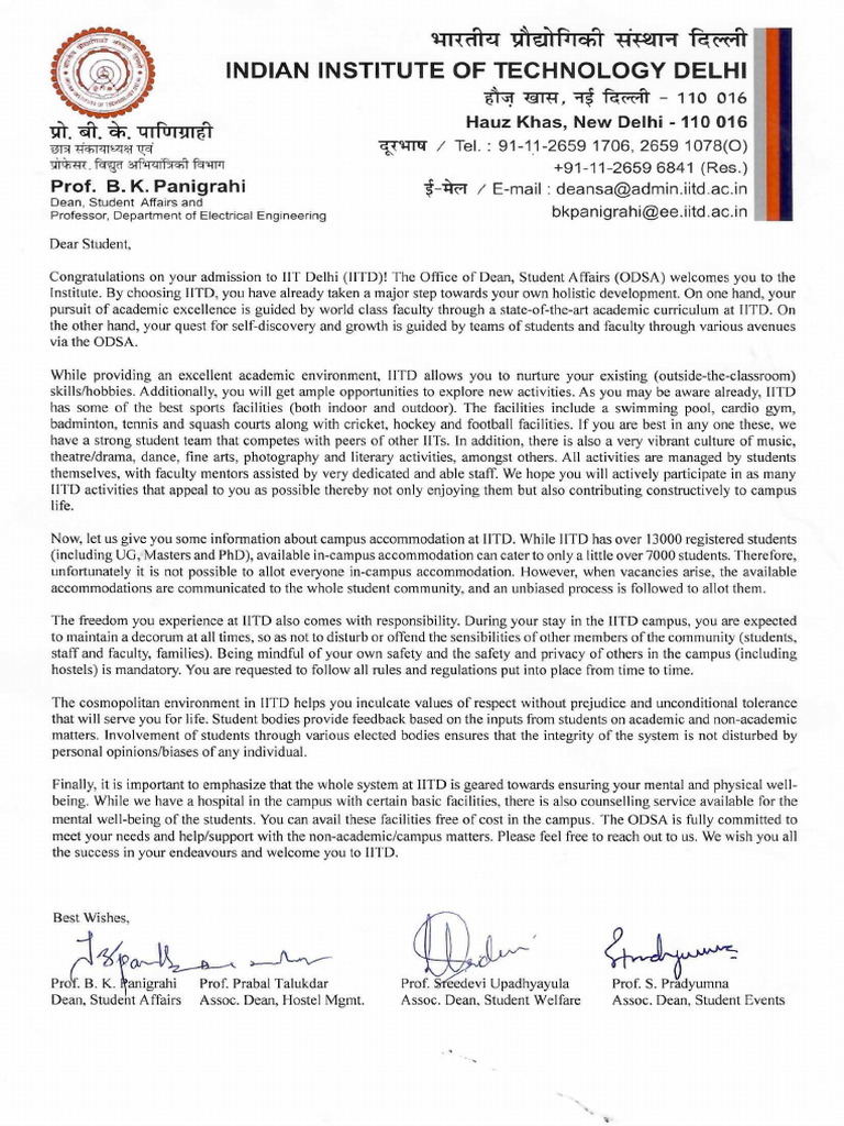 WelcomeLetter DOS PG DEC 2025scan | PDF