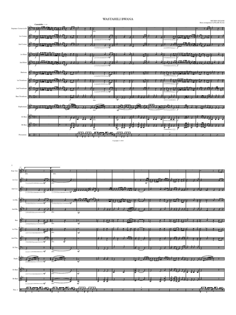 Wastahili Score and Parts | PDF | Cuivres (musique)