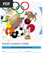 Sports Survey Questions for Students | PDF | Sports | Psychology