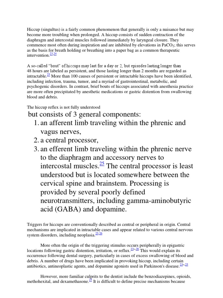 Hiccup | Drugs | Clinical Medicine