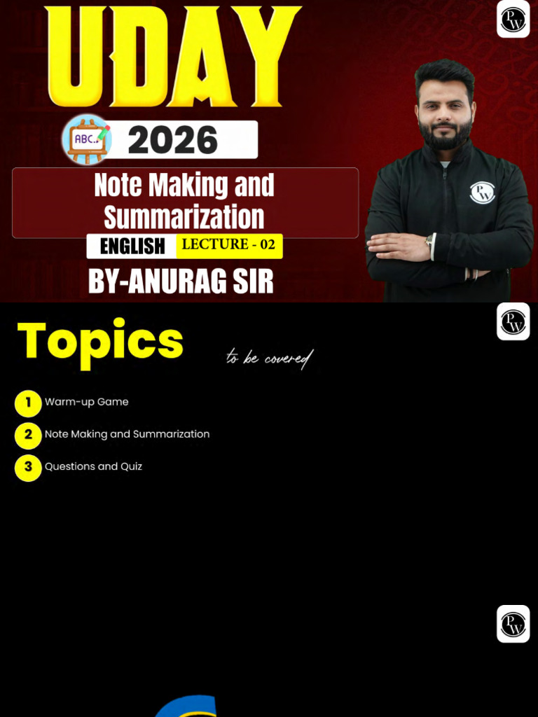 Note Making n Summarisation | PDF