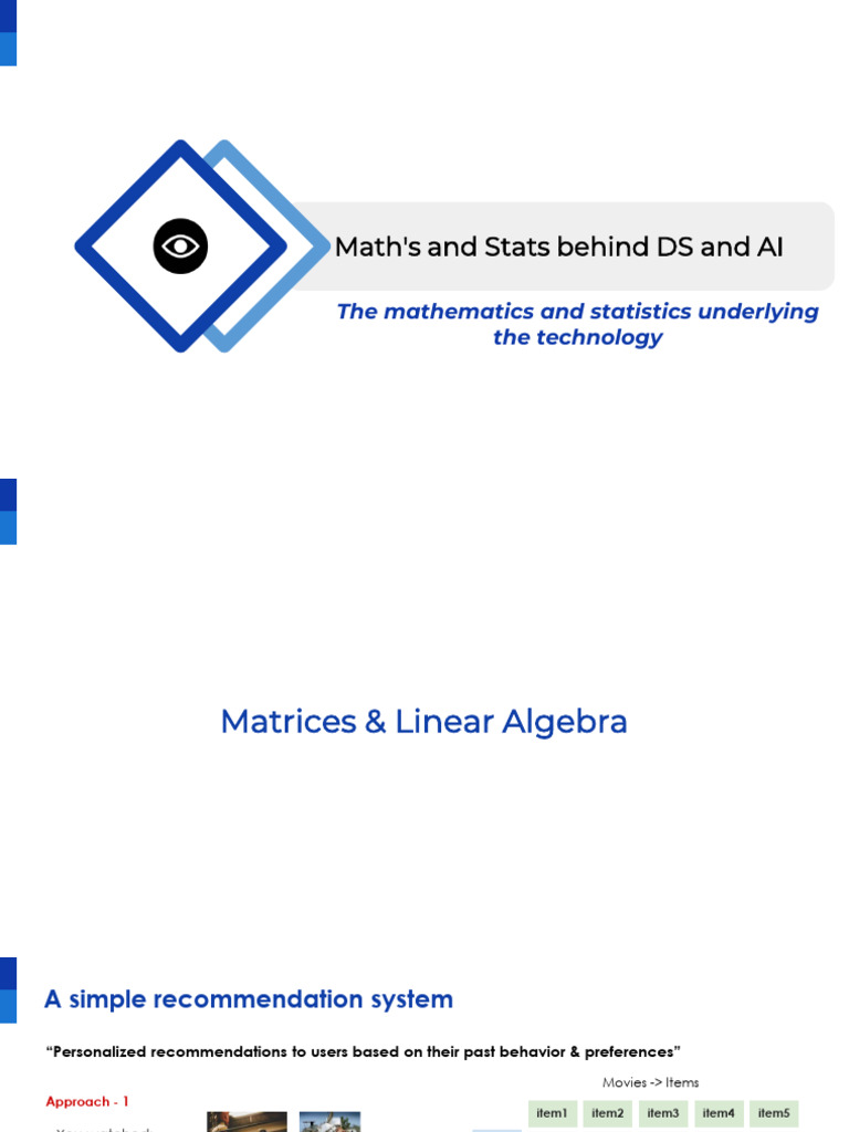Lecture Slides - Math's and Stats Behind DS and AI | PDF | Statistics ...