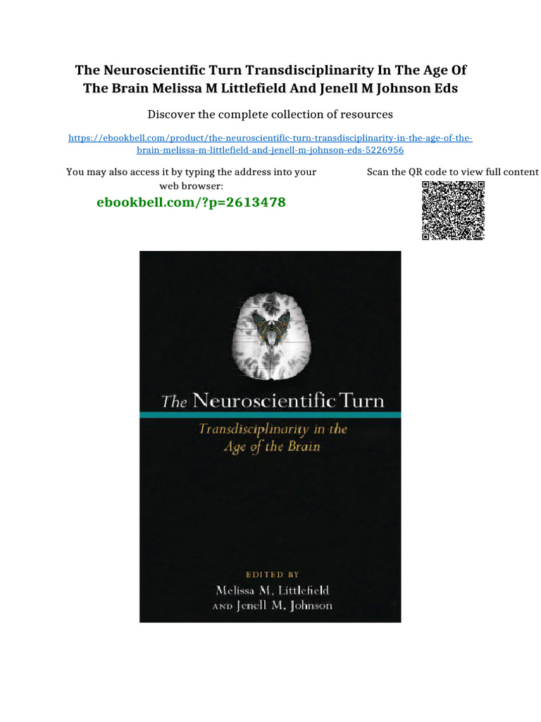 The Neuroscientific Turn Transdisciplinarity in The Age of The Brain ...