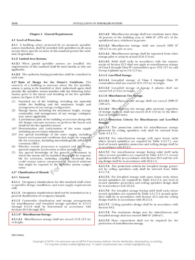 NFPA 13 - Solid Shelf | PDF