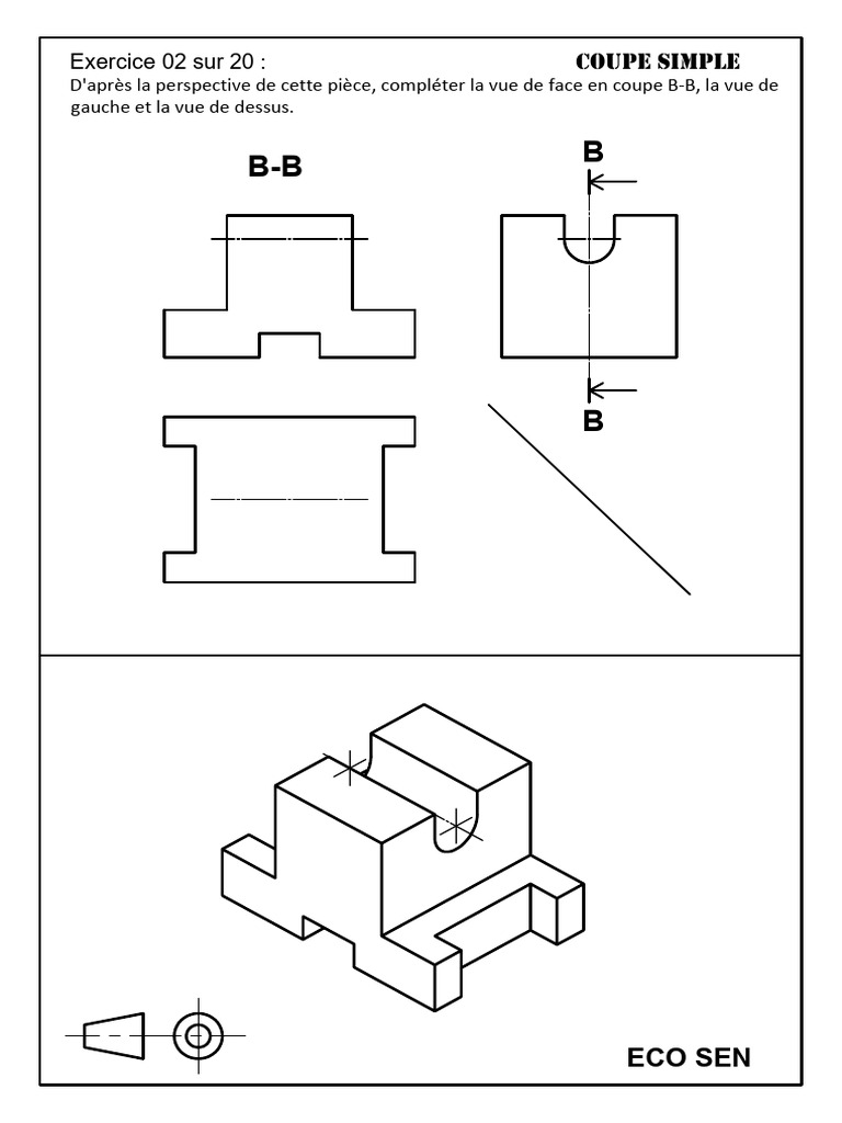 Coupe Simple Exercice 02 Sur 20 | PDF