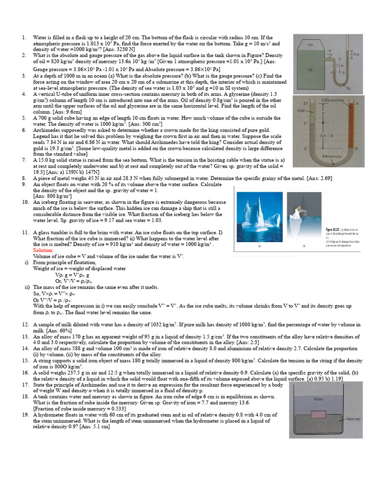 Numerical Fluid Dynamics Physics Chapter One | PDF | Density | Buoyancy