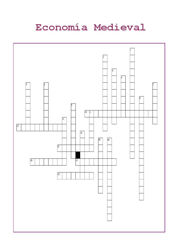 Crucigrama de La Edad Media PDF | PDF