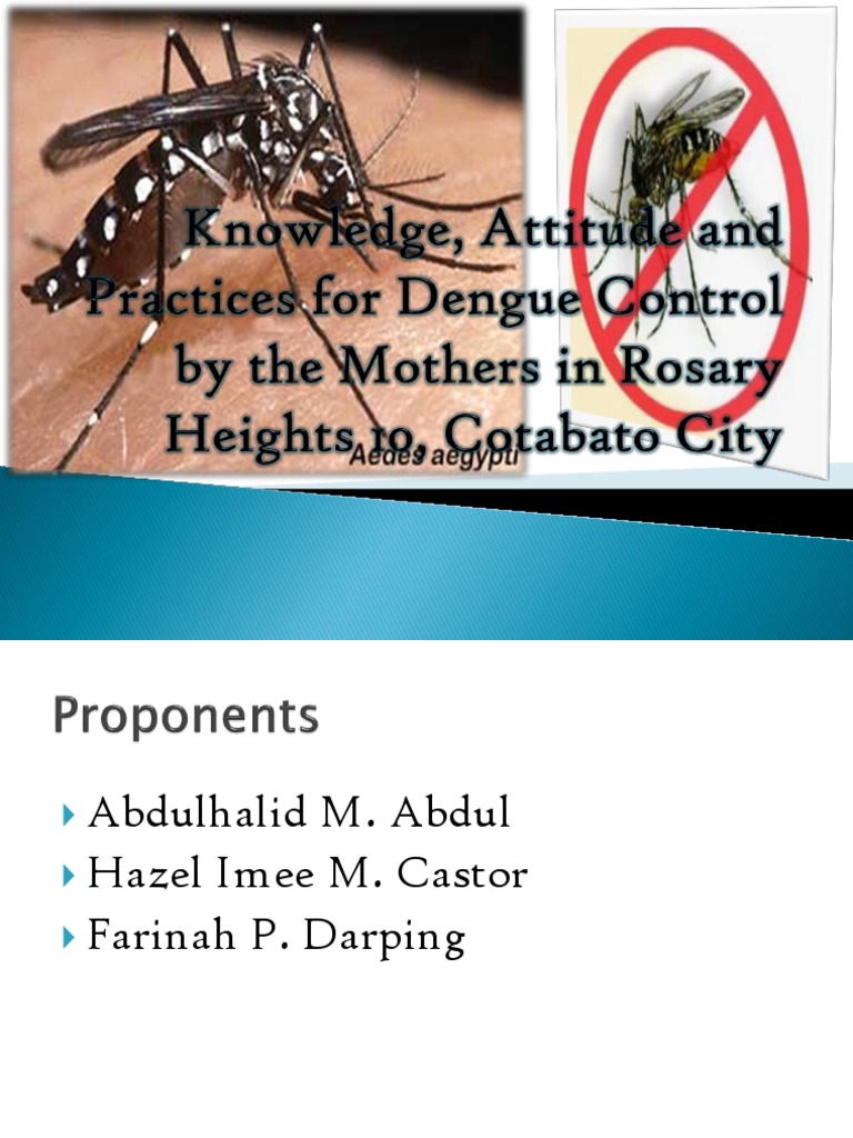 Knowledge, Attitude and Practices For Dengue Control | PDF ...