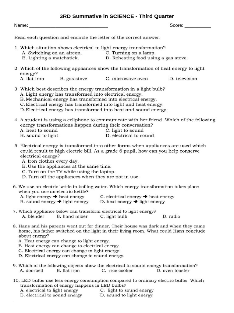 SCIENCE 3RD Summ, 3rd Quarter | PDF