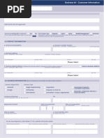 BDO Customer Information Form | PDF | Credit Card | Business