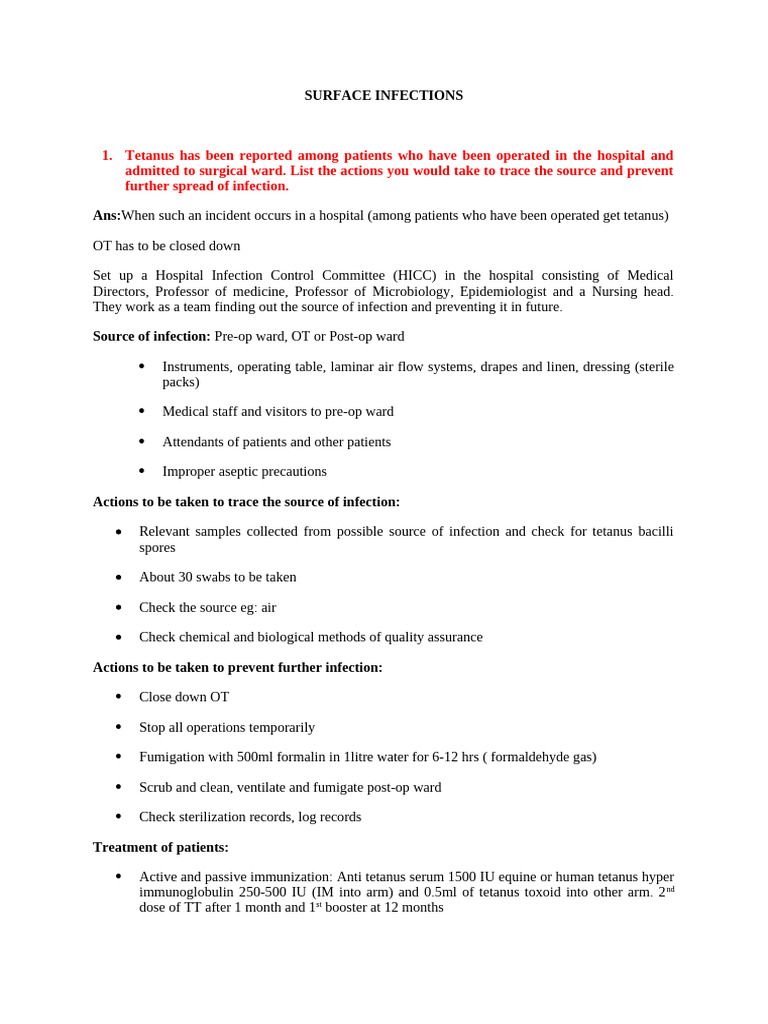 Surface Infections Problems | PDF | Hiv/Aids | Leprosy