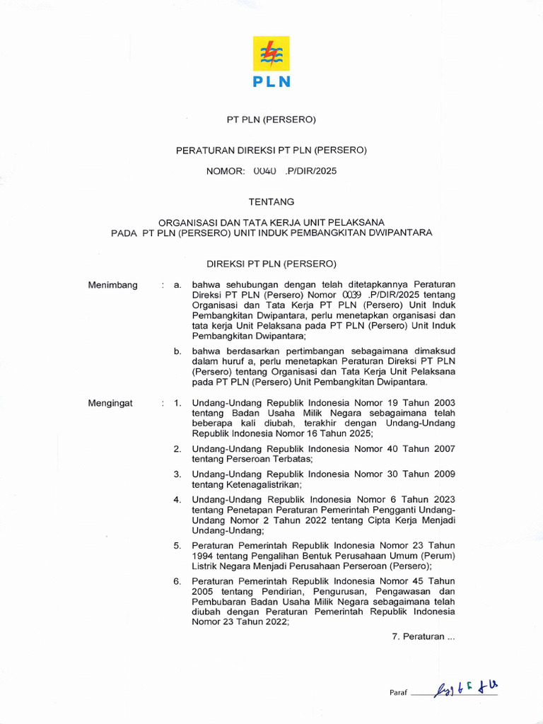 PDIR 0040 ORG Dan Tata Kerja UP UIK Dwipantara | PDF