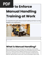 HSE Guide INDG143 on Manual Handling | PDF | Occupational Safety And ...