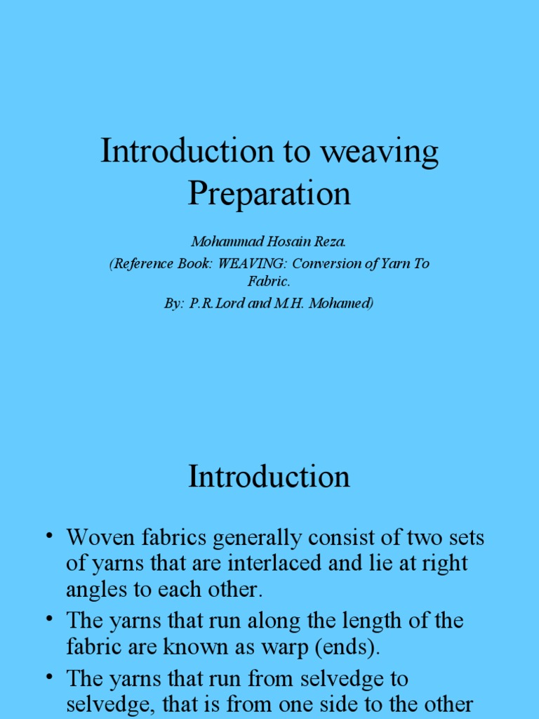 Yarn Preparation | PDF | Weaving | Yarn