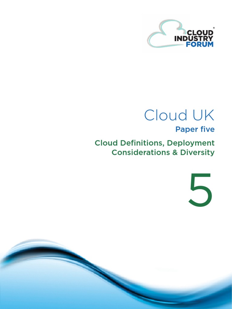 Cif White Paper 5 2012 Cloud Definitions Deployment Considerations ...