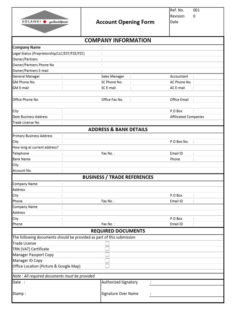 Supplier Register Form | PDF