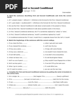 First and Second Conditional Exercises | PDF