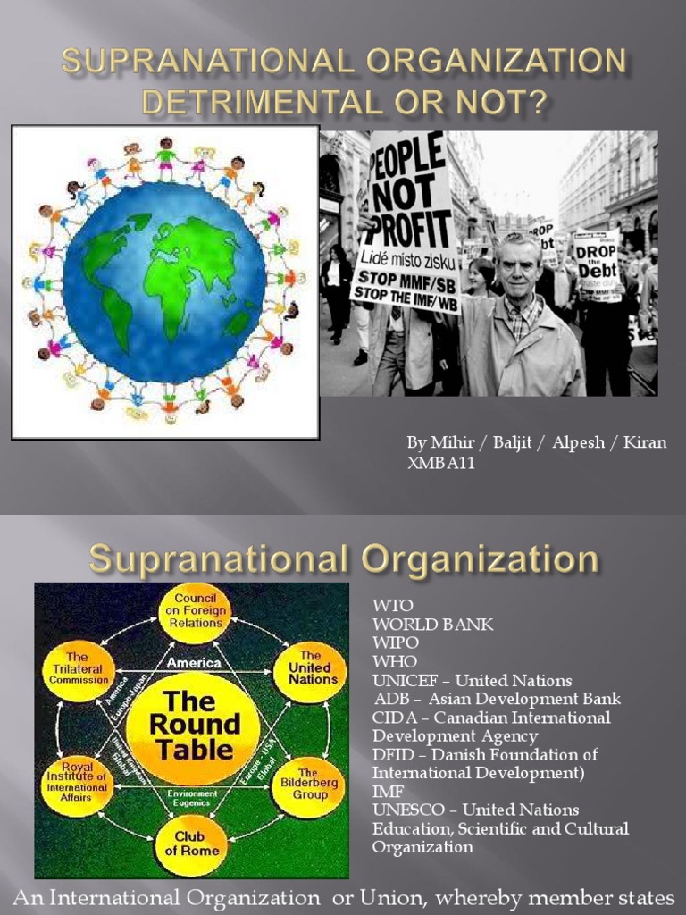 Role of Supranational Organizations | PDF | International Monetary Fund ...