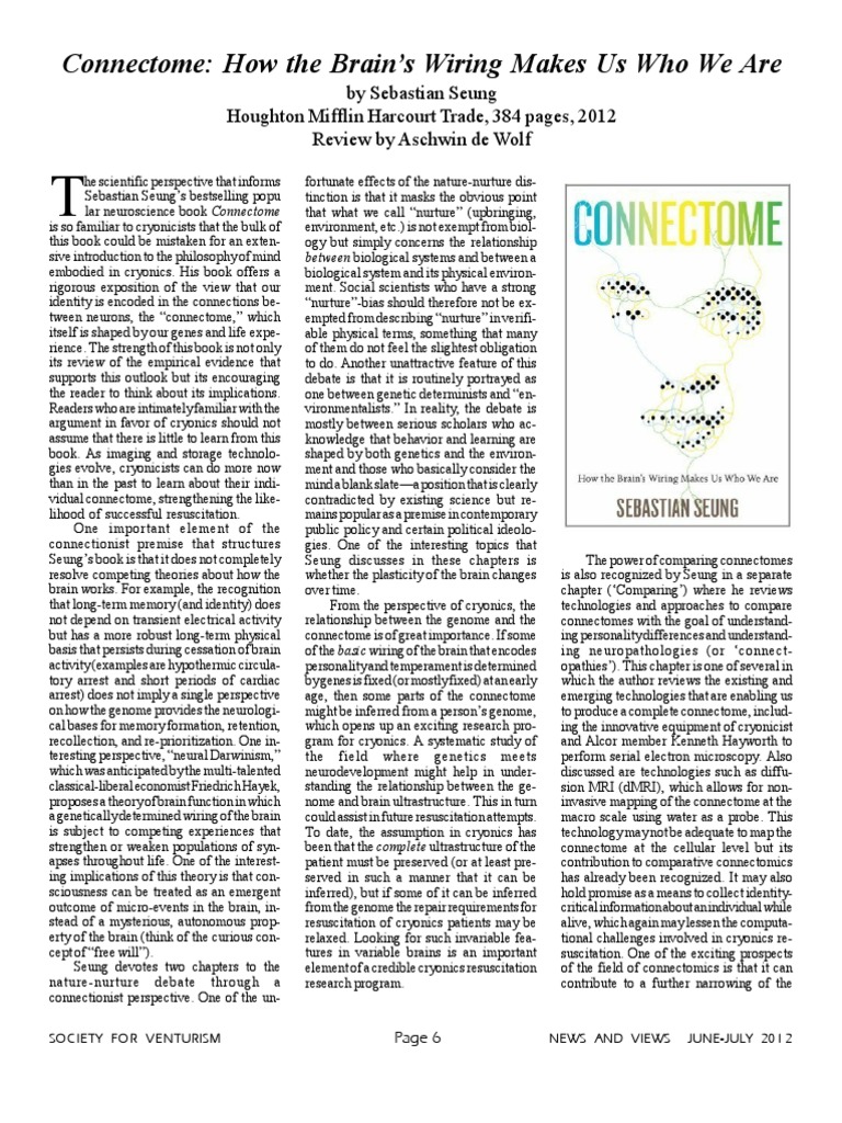 Aschwin de Wolf's Review of "Connectome," by Sebastian Seung | PDF | Biology | Cognitive Science