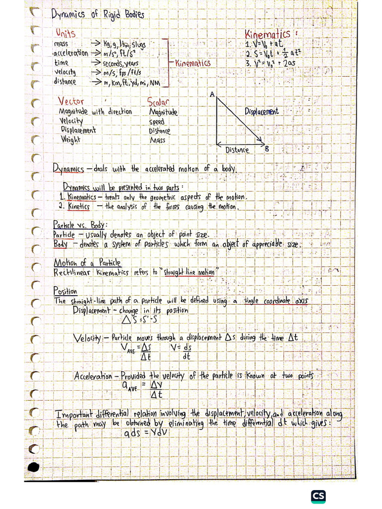 Dynamics Notes Quesada | PDF