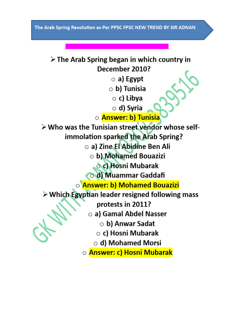 Arab Spring by Sir Adnan | PDF | Arab Spring | Muammar Gaddafi