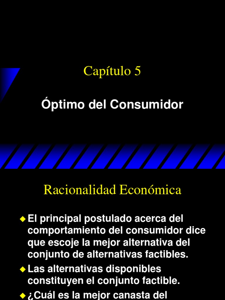 Óptimo Del Consumidor | PDF