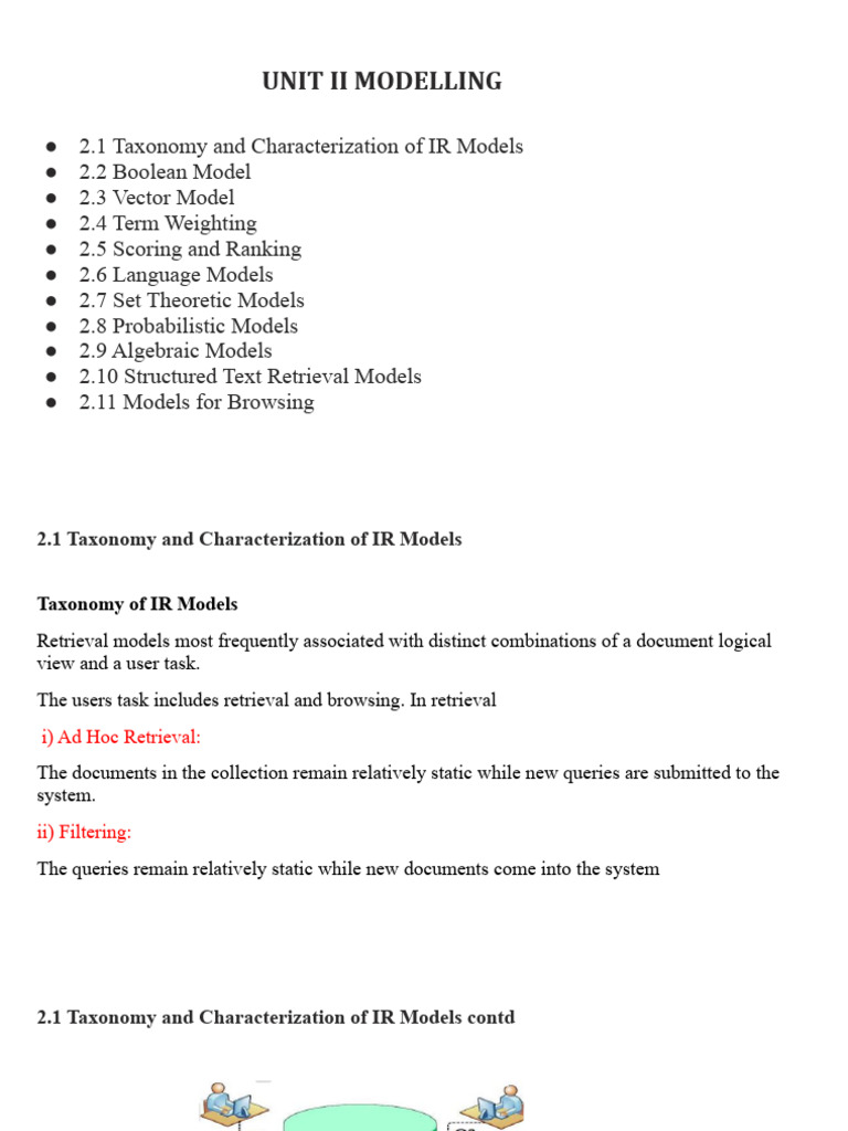 2.1 Taxonomy and Characterization of IR Models | PDF | Information ...