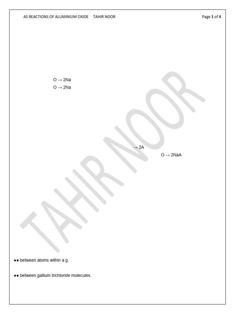 3rd Period As Reaction of Aluminium | PDF | Aluminium | Sodium Hydroxide