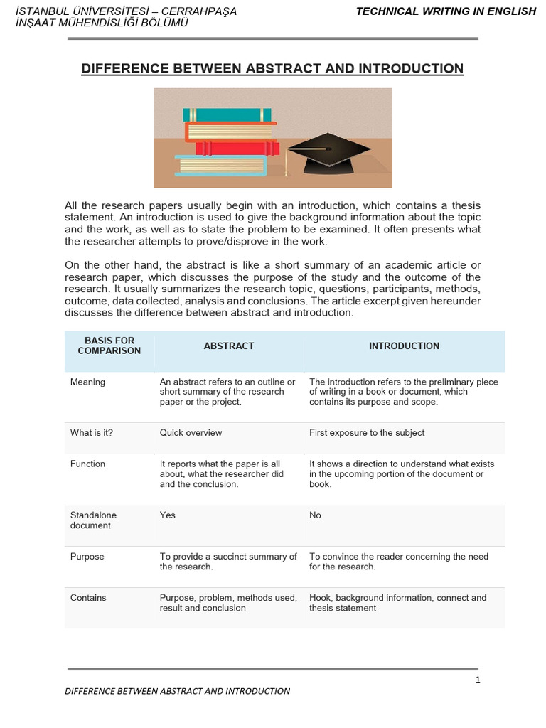 Difference Between Abstract and Introduction | PDF | Abstract (Summary ...
