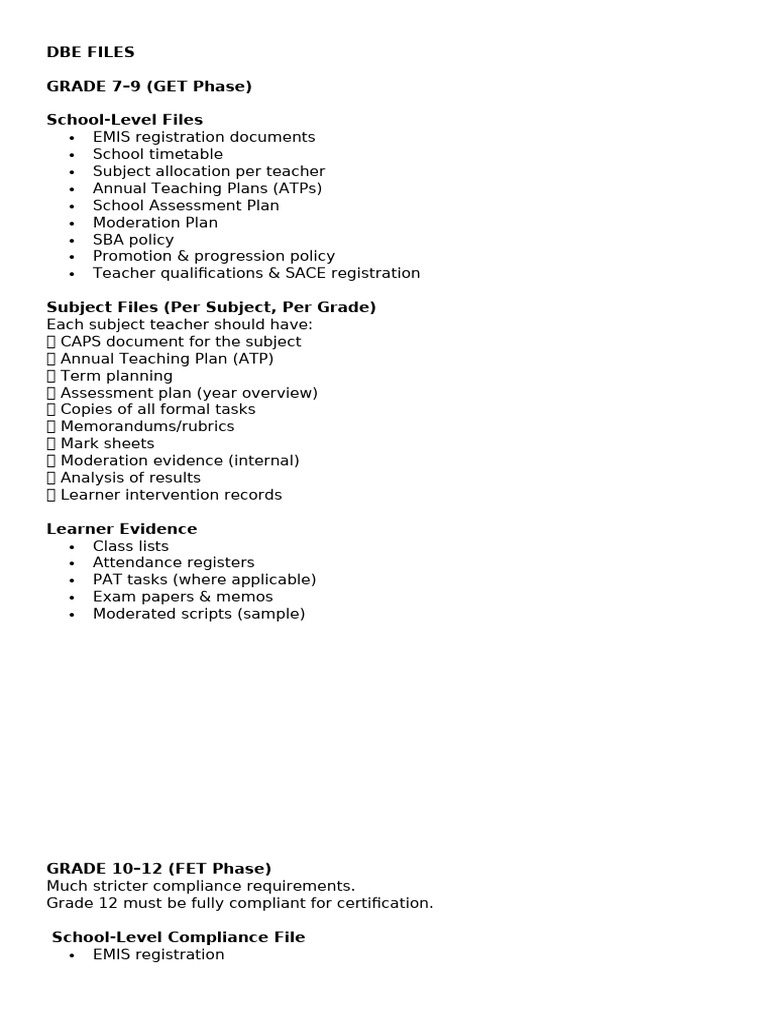 Dbe Files | PDF