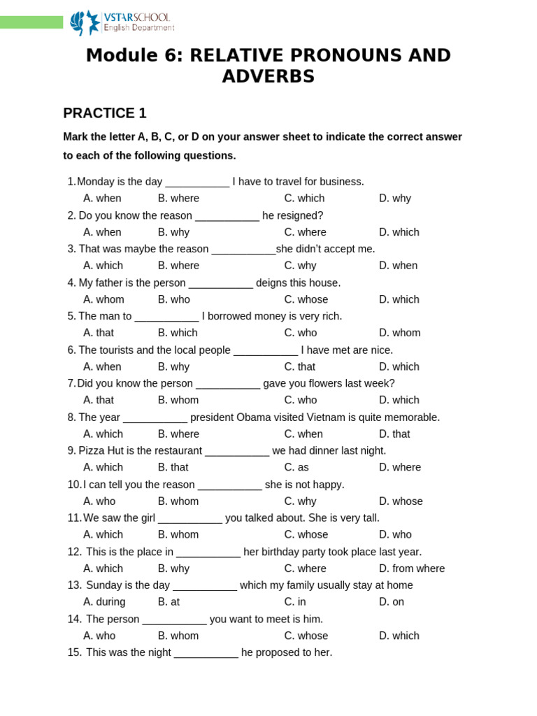 G12-M6-Relative Pronouns and Adverbs | PDF