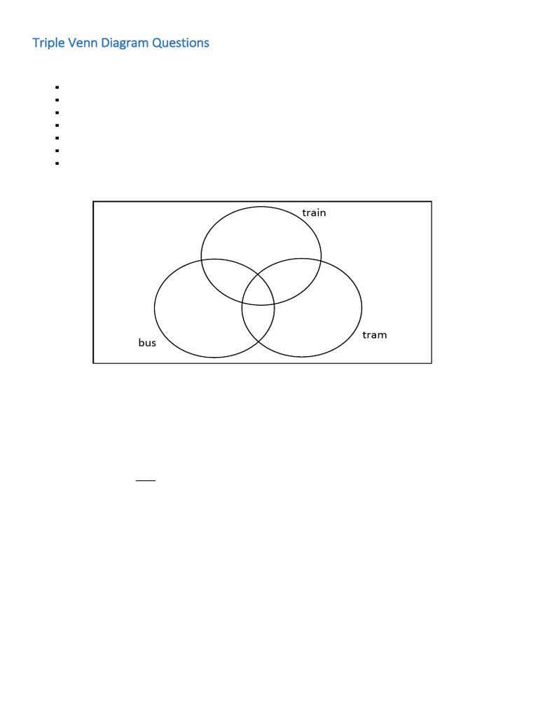 Triple Venn Diagram Practice | PDF
