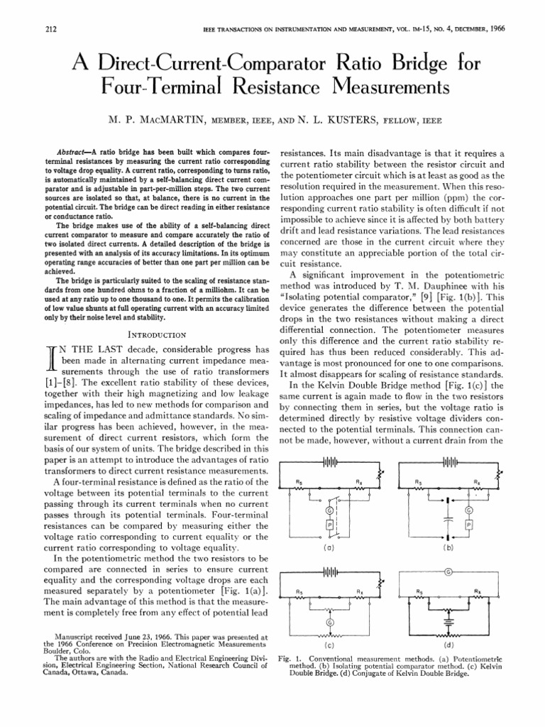 Four Terminal Resistance | PDF | Electrical Resistance And Conductance ...