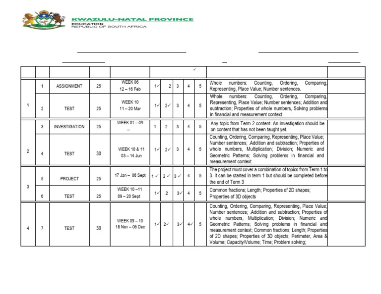 Grade 5 POA 2024 | PDF