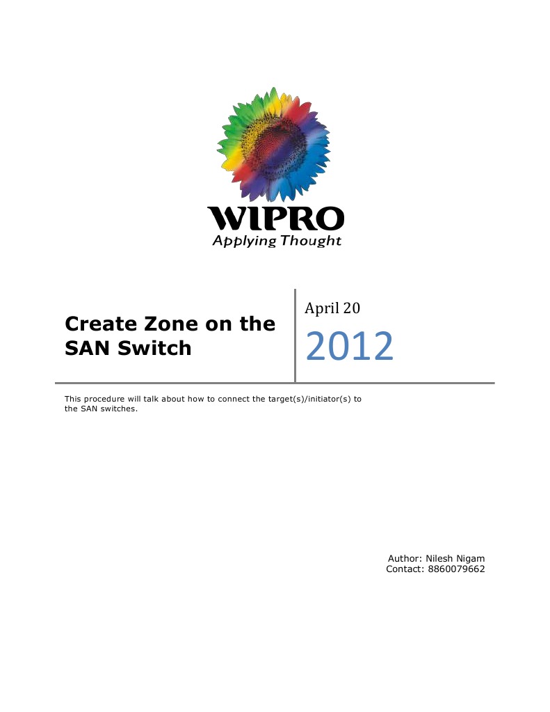 Create Zone On The SAN Switch | PDF | Information Technology Management | System Software