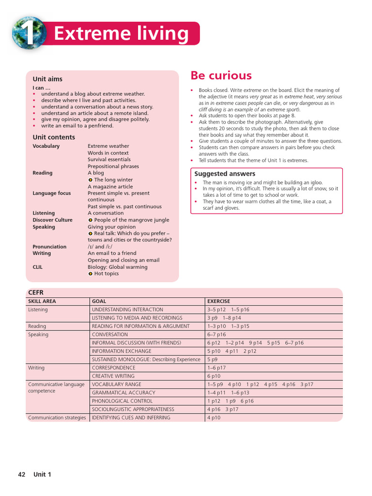 Unit 1 - Teacher's Book | PDF | Question | Verb